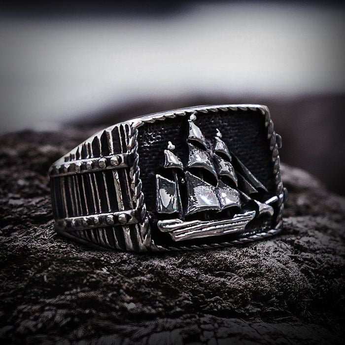 Square Rigger Pirate Ring | Stainless Steel